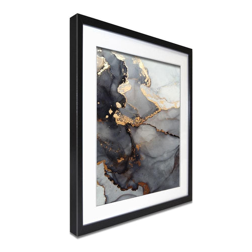 Grey Marble Tones Framed Art Print