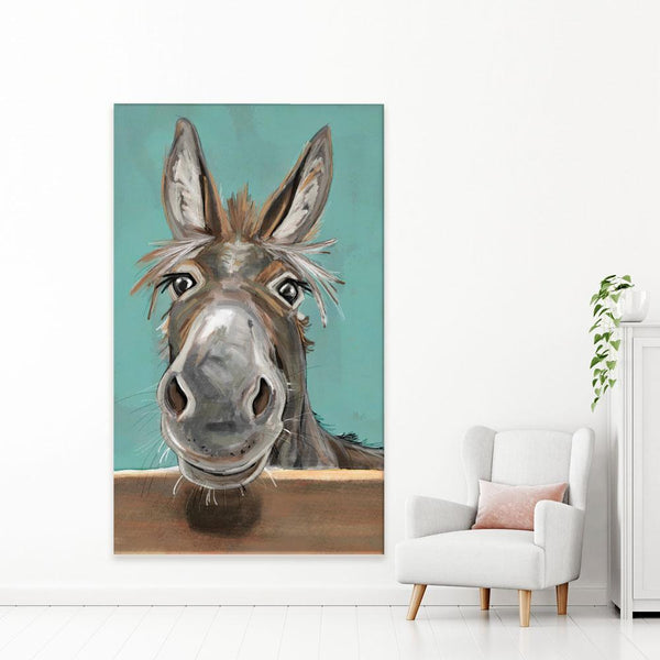 Happy Donkey Canvas Print – Art Print Shop