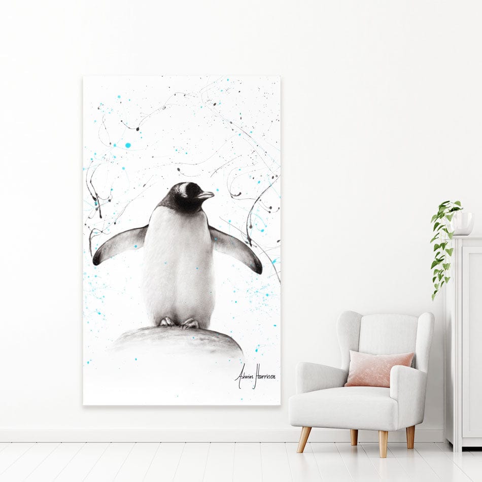 Penguin Parade Canvas Print