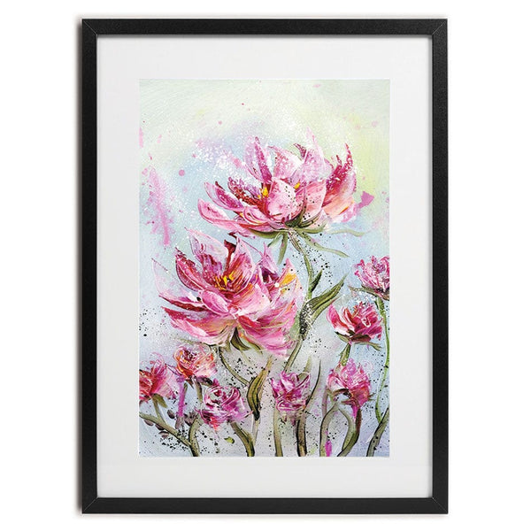 Pink Flower Splash Framed Art Print – Art Print Shop