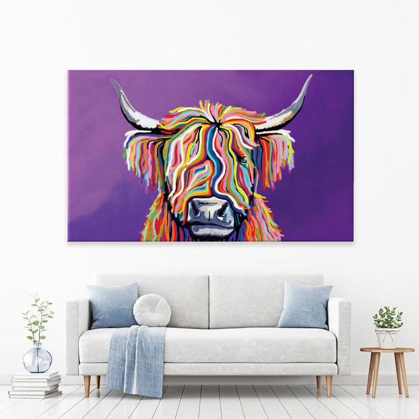 Scottish Coo Canvas Print – Art Print Shop