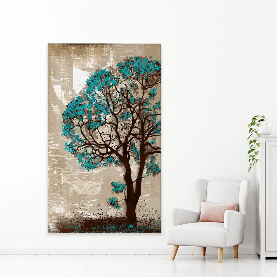 Teal Tree Canvas Print
