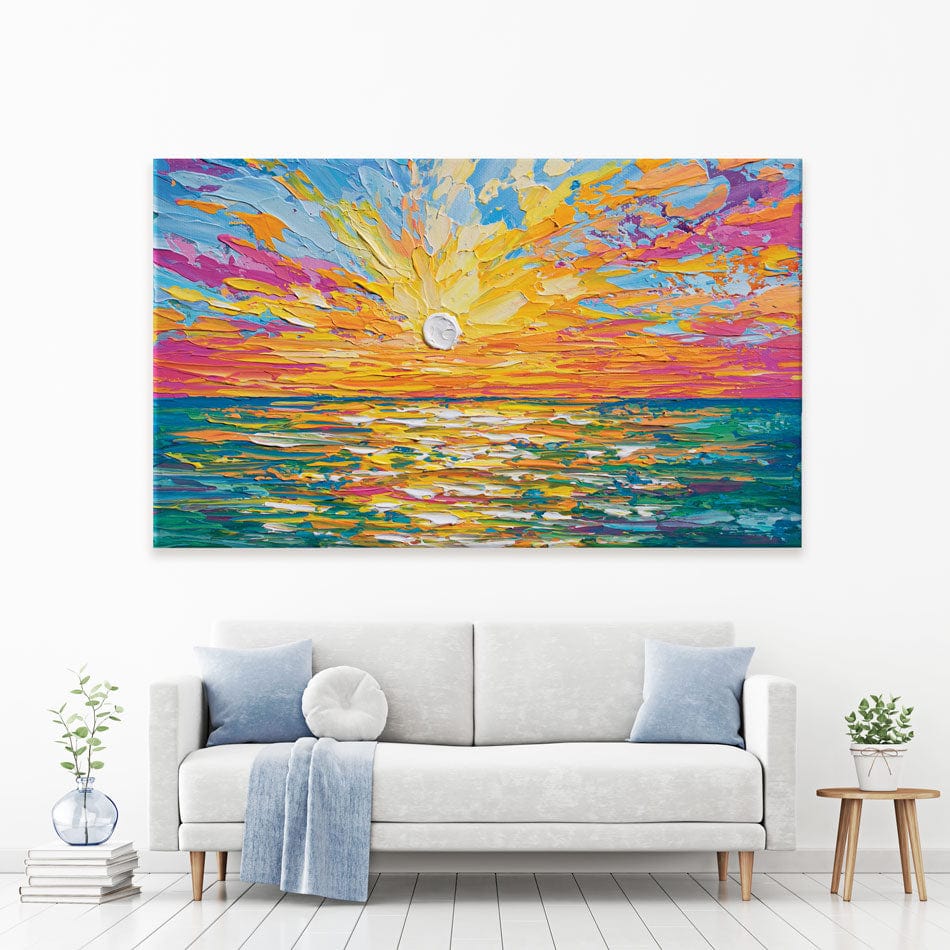 The Sun Is Setting Canvas Print