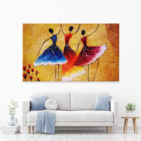 Three Dancing Ladies Canvas Print – Art Print Shop