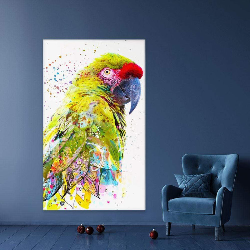 Parrot Splatter Painting