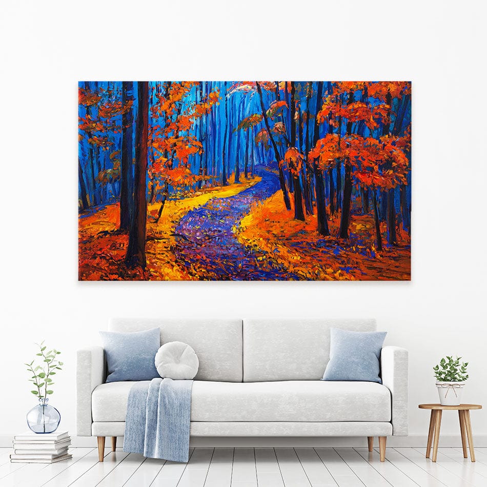 Winding Autumn Path Canvas Print