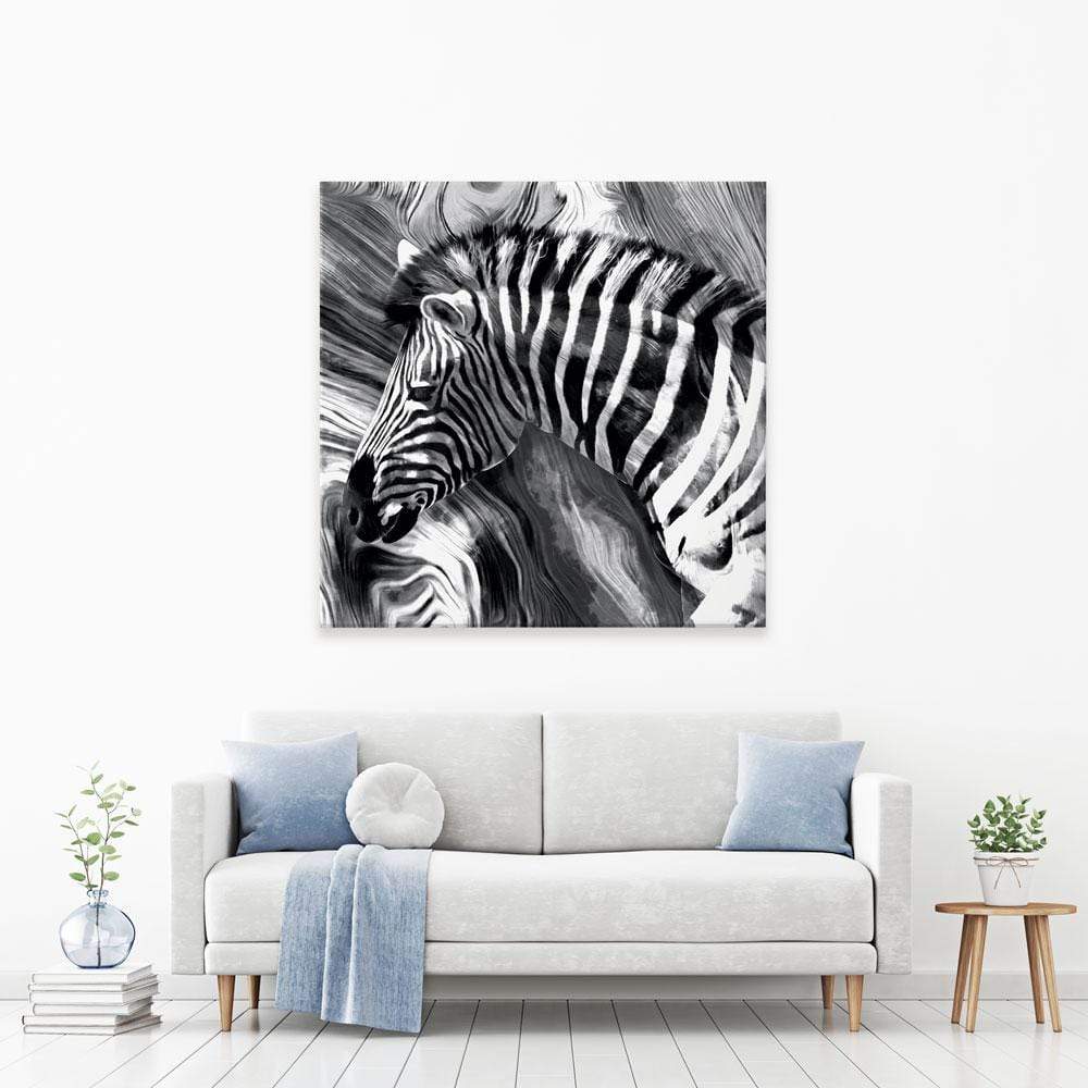 Zebra Square Canvas Print